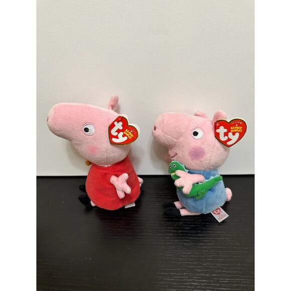Ty | Toys | Ty Beanie Babies Peppa Pig And George Pig Plush Set With ...
